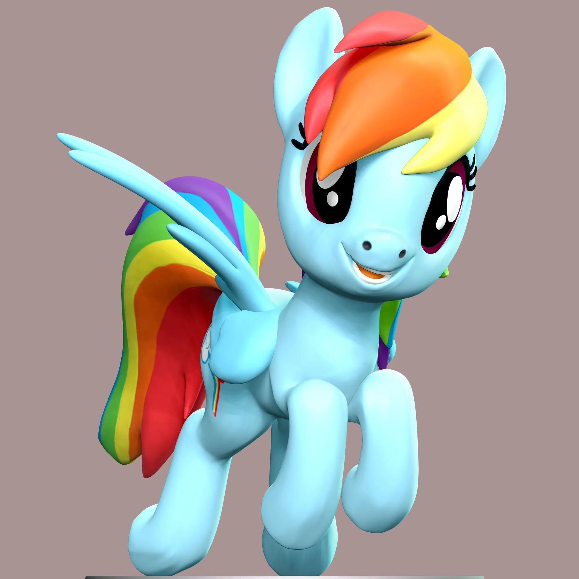 Characters & Creatures STL Download - Rainbow Dash - My Little Ponyby ...