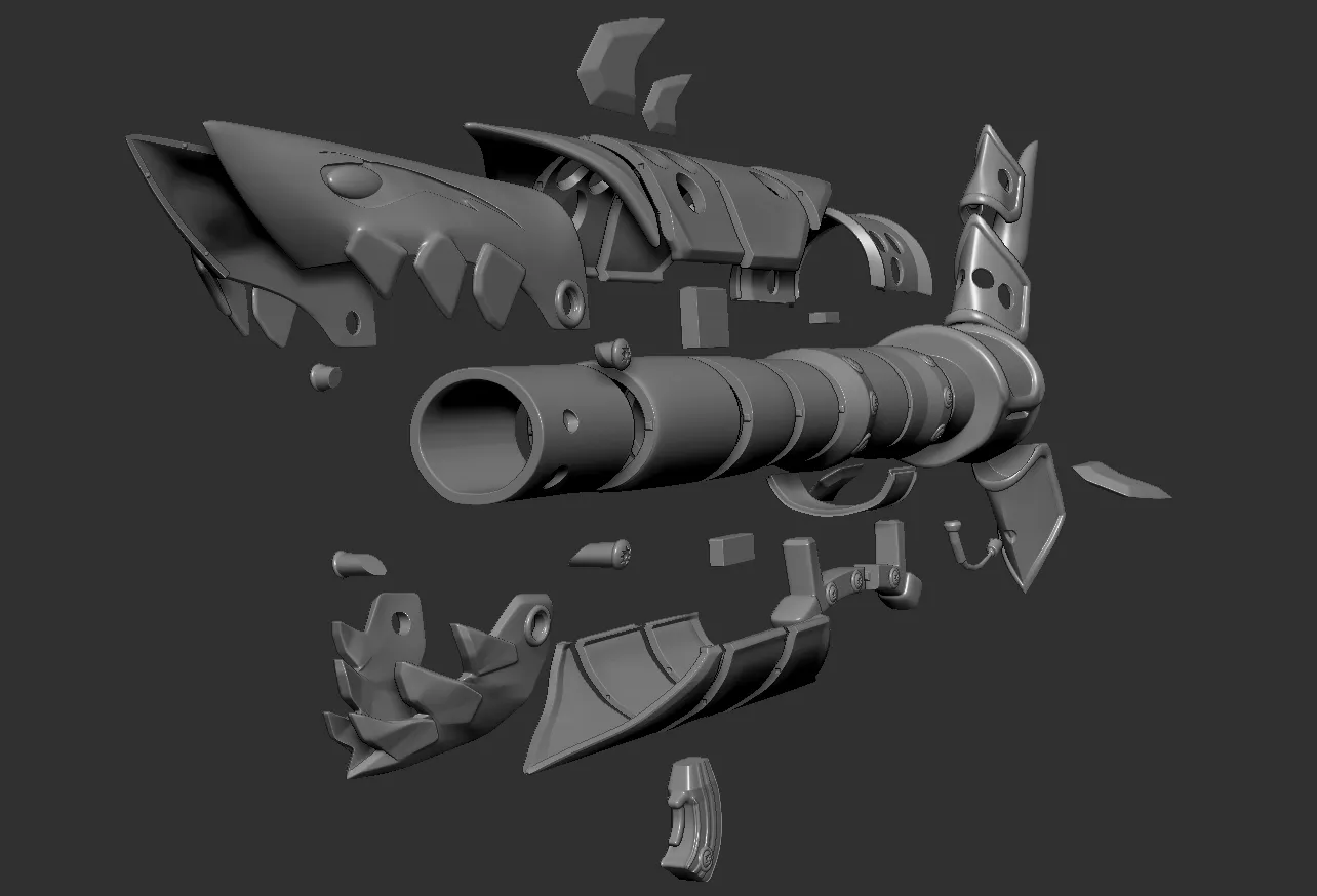 Jinx Fishbones BAZOOKA - REAL SIZE COSPLAY | 3D models download ...