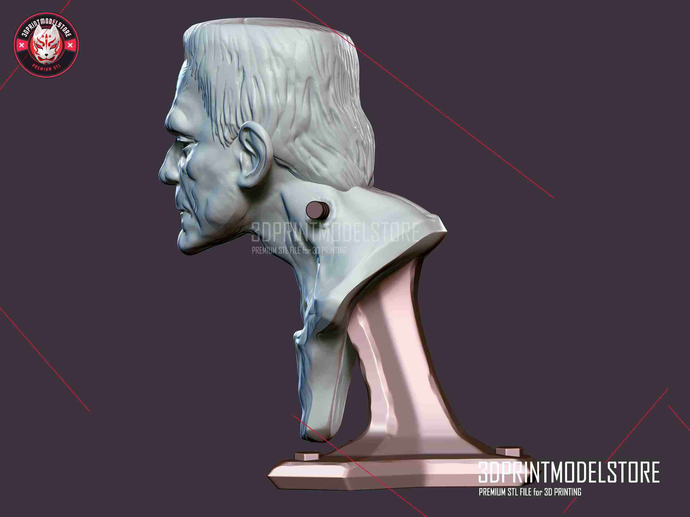 Frankenstein Sculpture Bust - Monster Miniature Toy | 3D models ...
