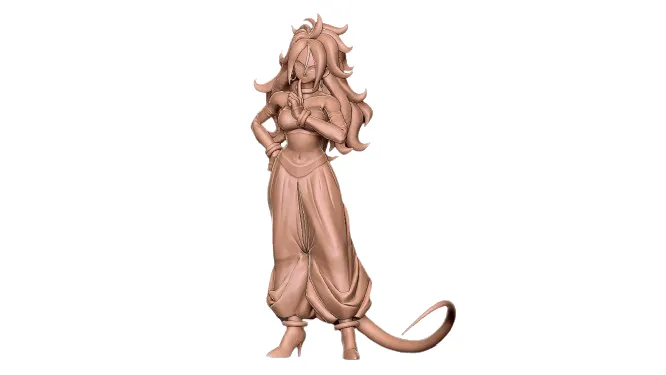 Characters & Creatures STL Download - Dragon Ball Z Android 21 3D Model ...