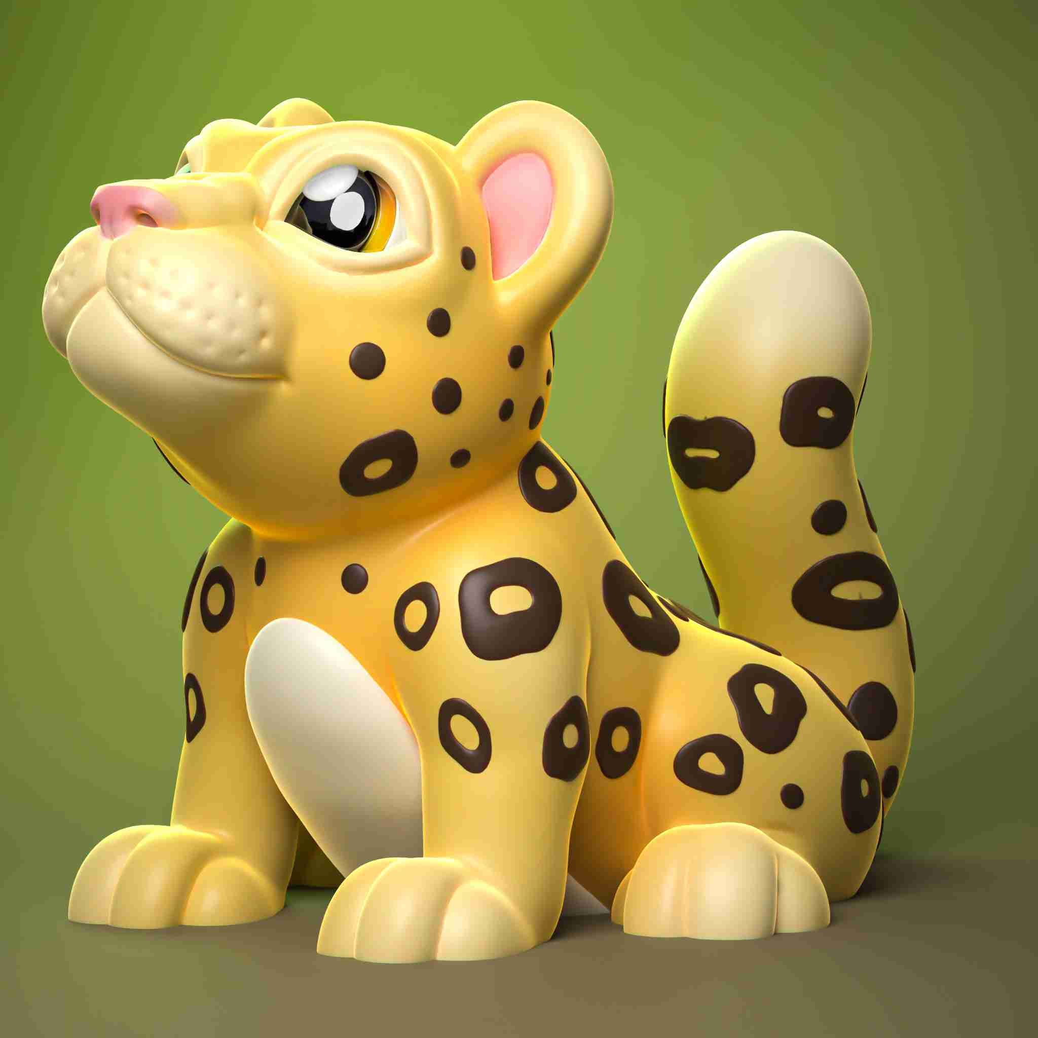 CUTE LEOPARD (PRINT IN PLACE) | 3D models download | Creality Cloud