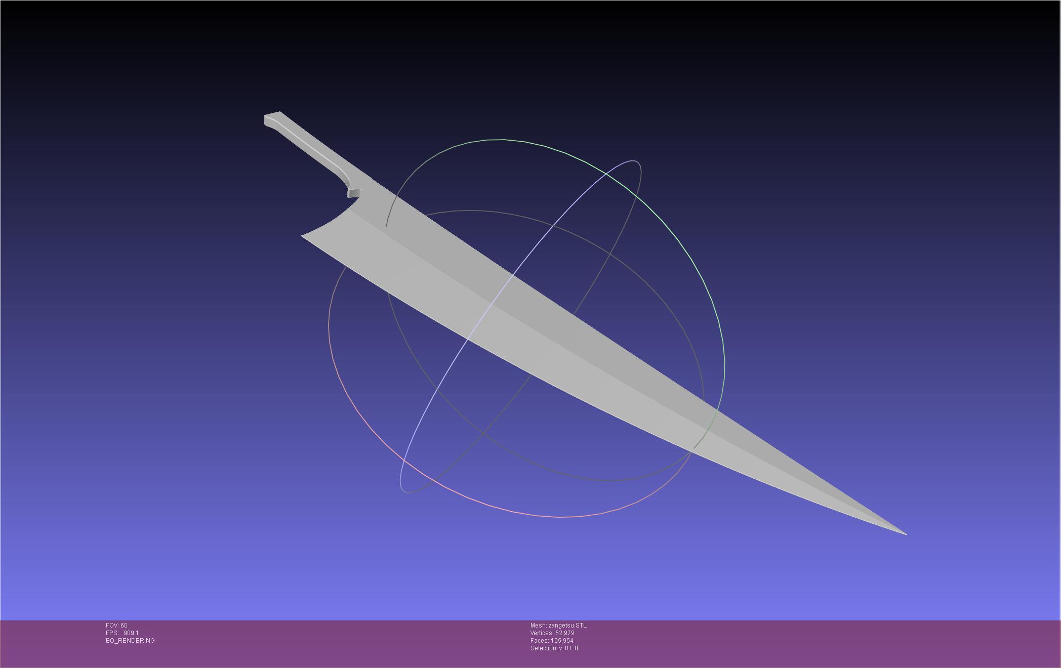Bleach Ichigo Zangetsu Shikai Sword | 3D models download | Creality Cloud