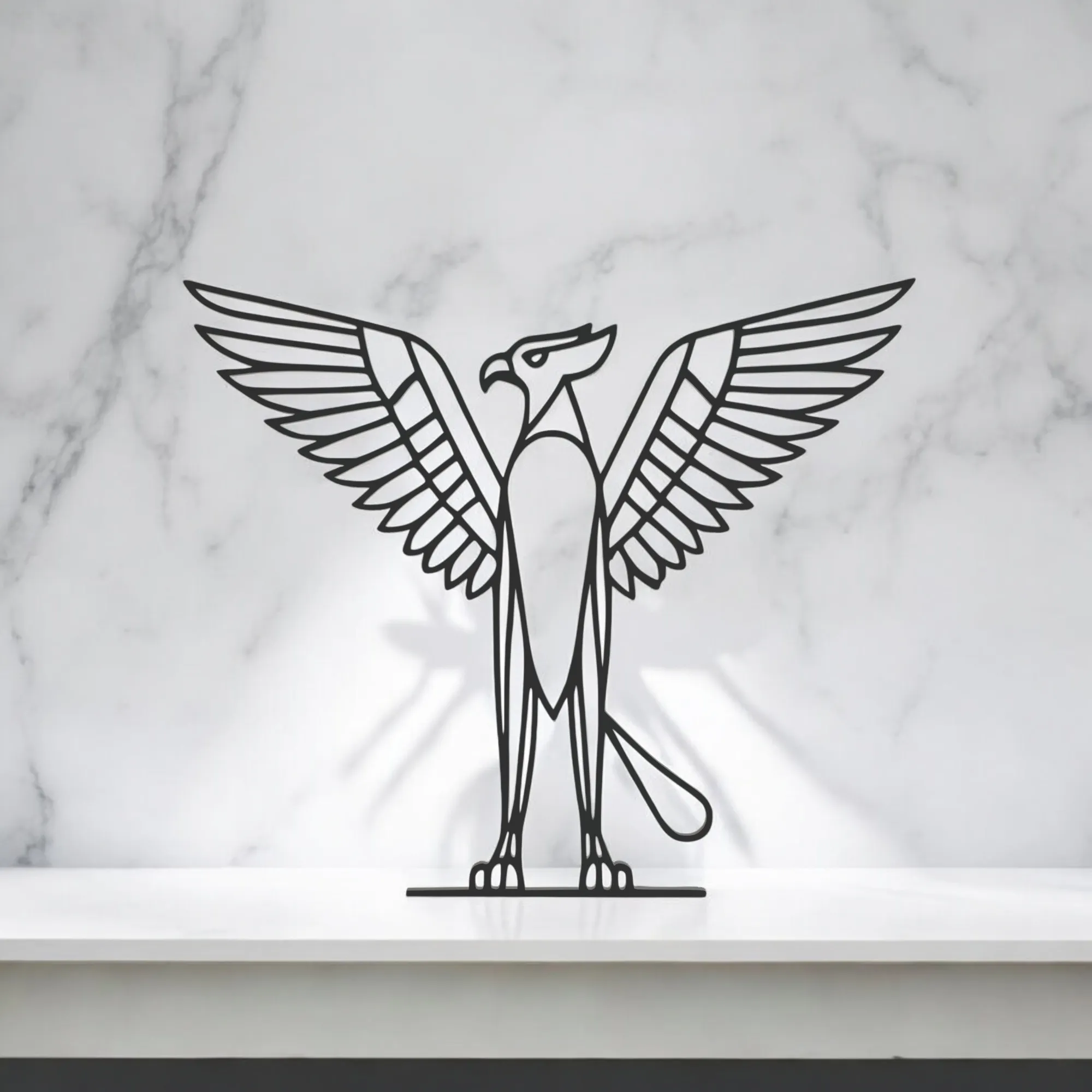 Digital Art STL Download - Griffin Line Art - Desktop Line Artby OALPO