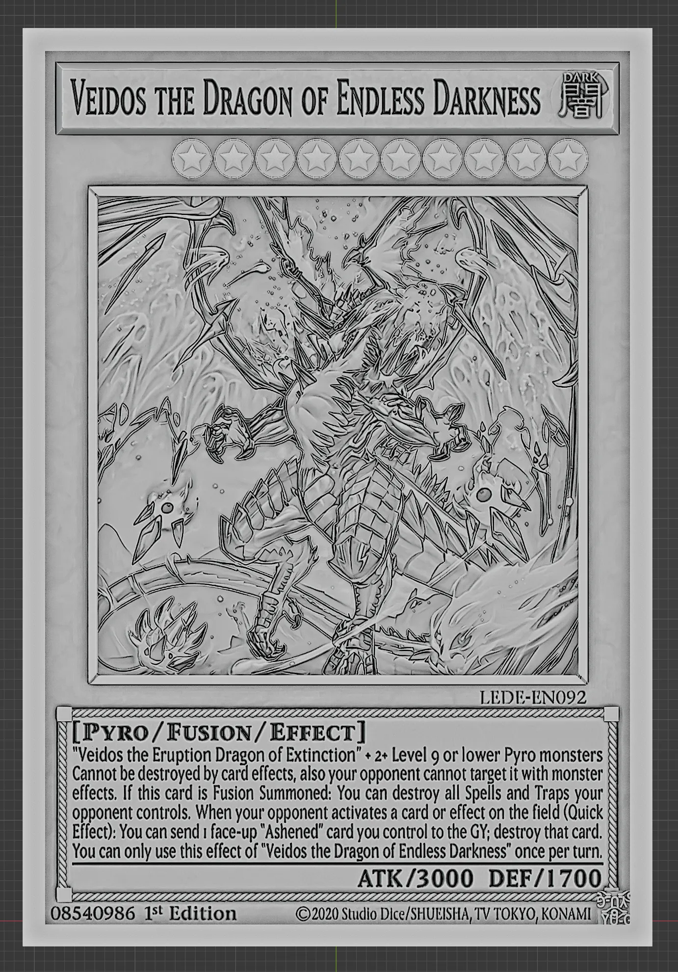 VEIDOS THE DRAGON OF ENDLESS DARKNESS - YU-GI-OH! | 3D models download ...