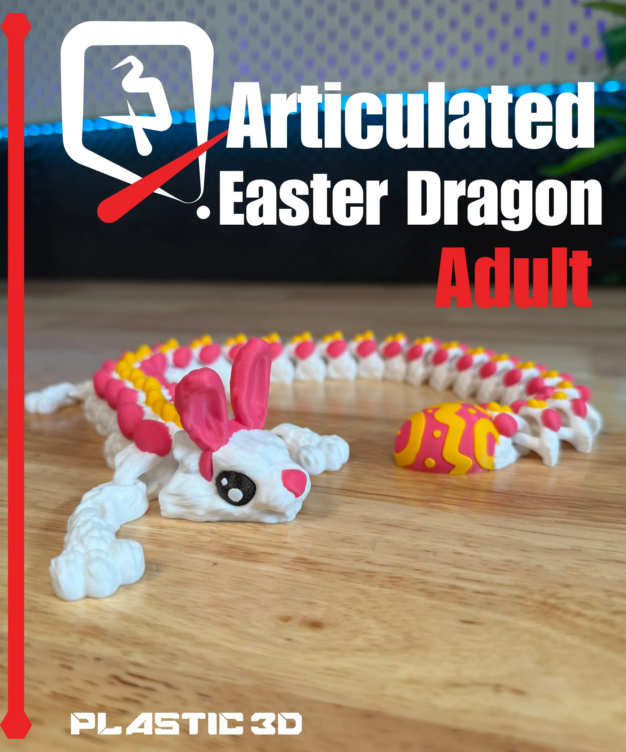 3D Printer Files | 3MF File | Articulated Easter Dragon- Adult ...