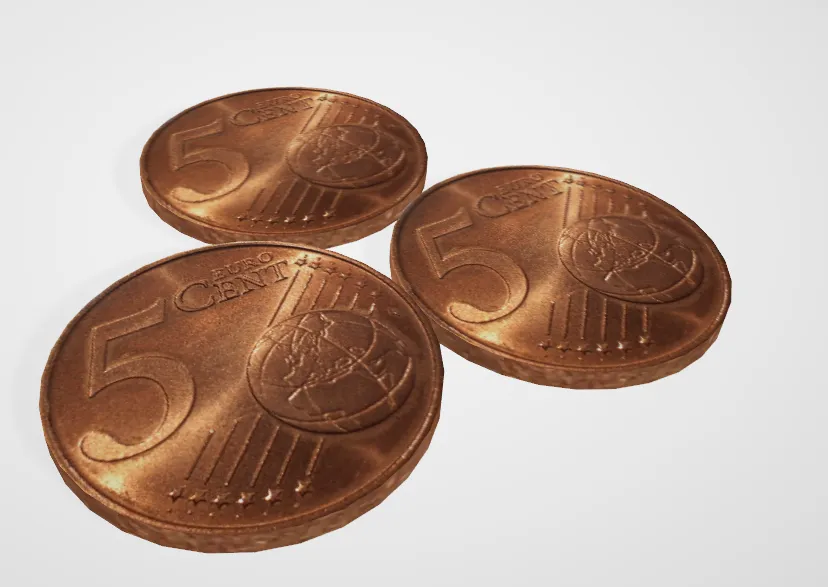 Badges & Coins STL Download - 5cent 3 stückby Enderdaw