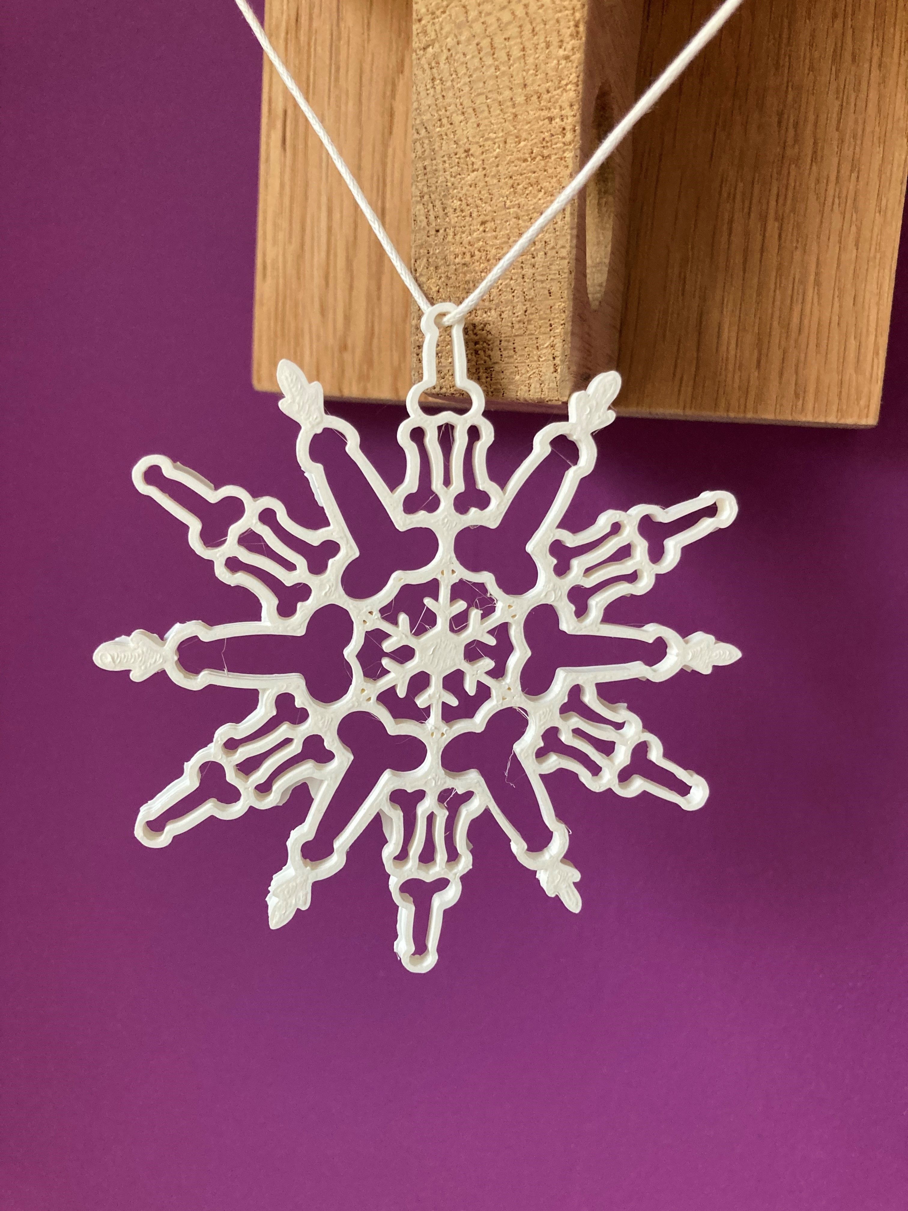 Merry Jizzman Snowflake Decoration | 3D models download | Creality Cloud