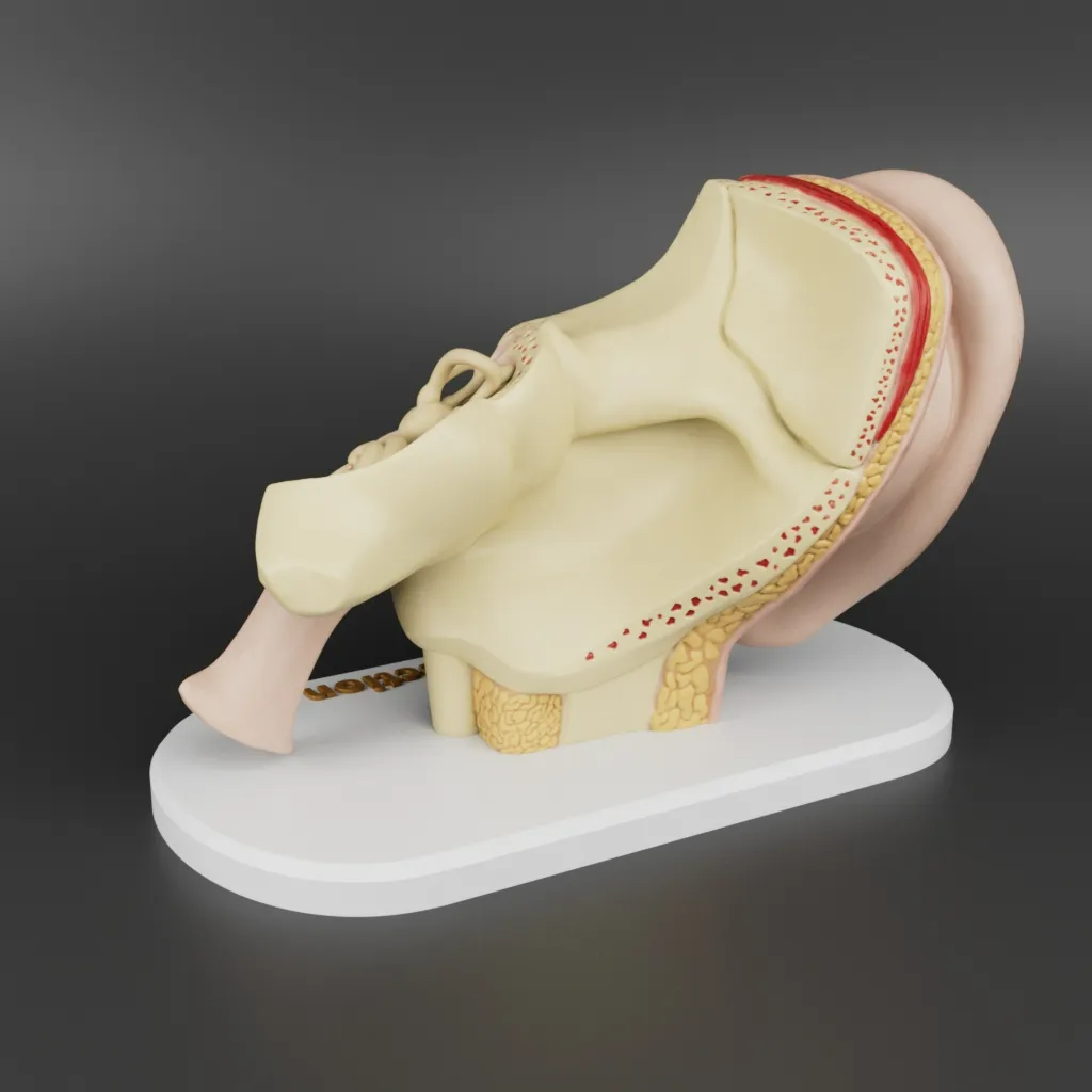 Other STL Download - Anatomy of the Ear Cross-Sectional 3D Printby ...