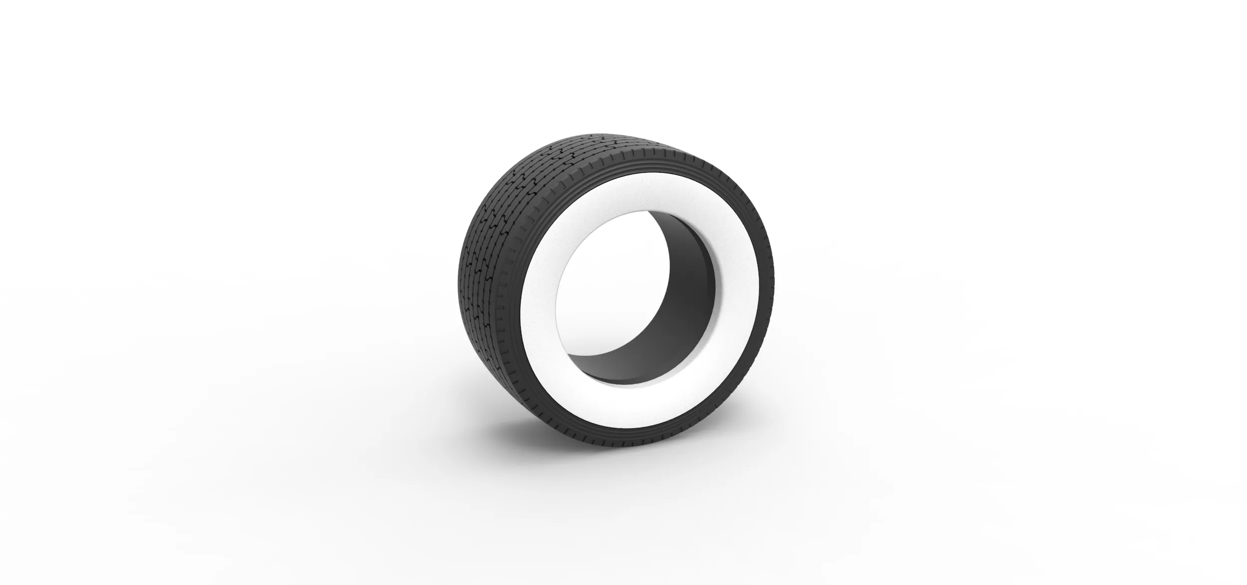 Vehicles & Machinery STL Download - Super single semi Whitewall tire ...