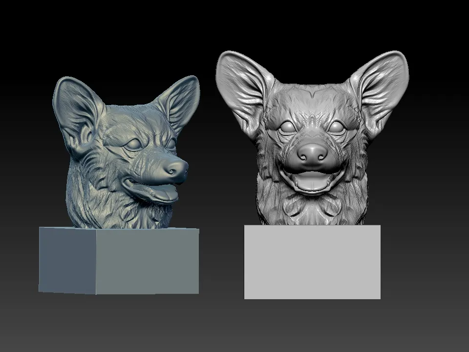 Characters & Creatures STL Download - Head References Pembroke Welsh ...