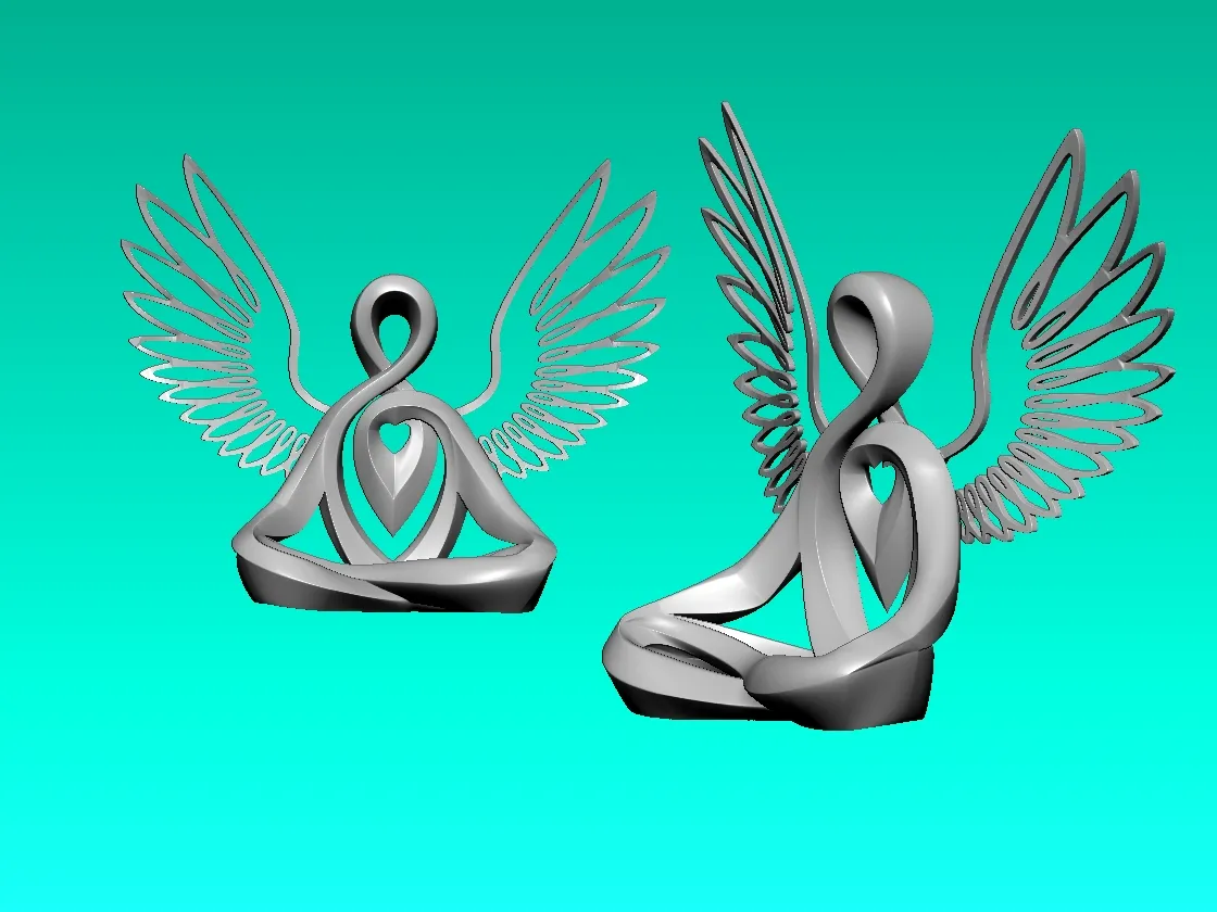 Sculptures & Artworks STL Download - Winged figure - Decor - 3D printby ...