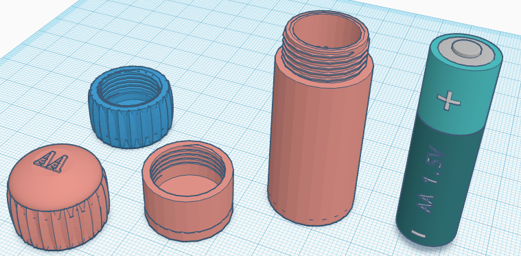 Singel AA battery transport case | 3D models download | Creality Cloud