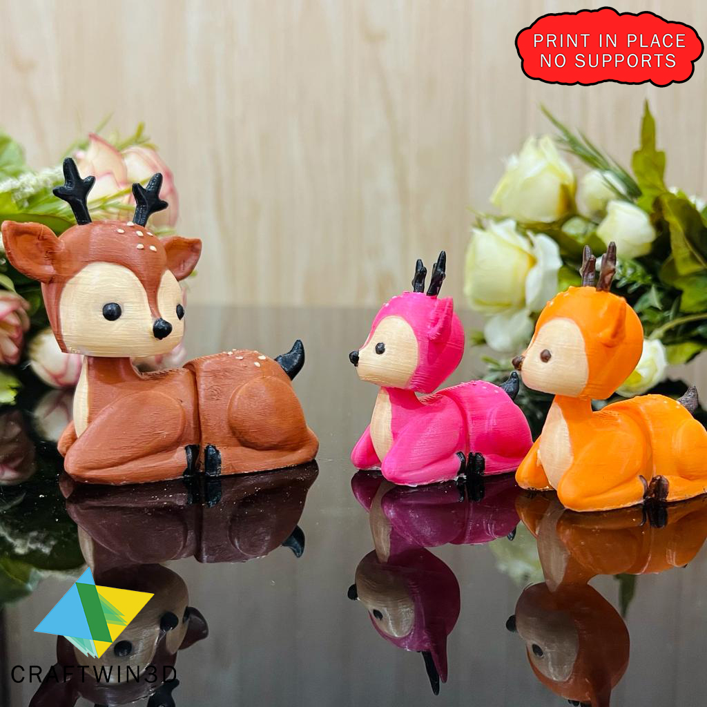 Cute deer Articulated 3d model | 3D models download | Creality Cloud