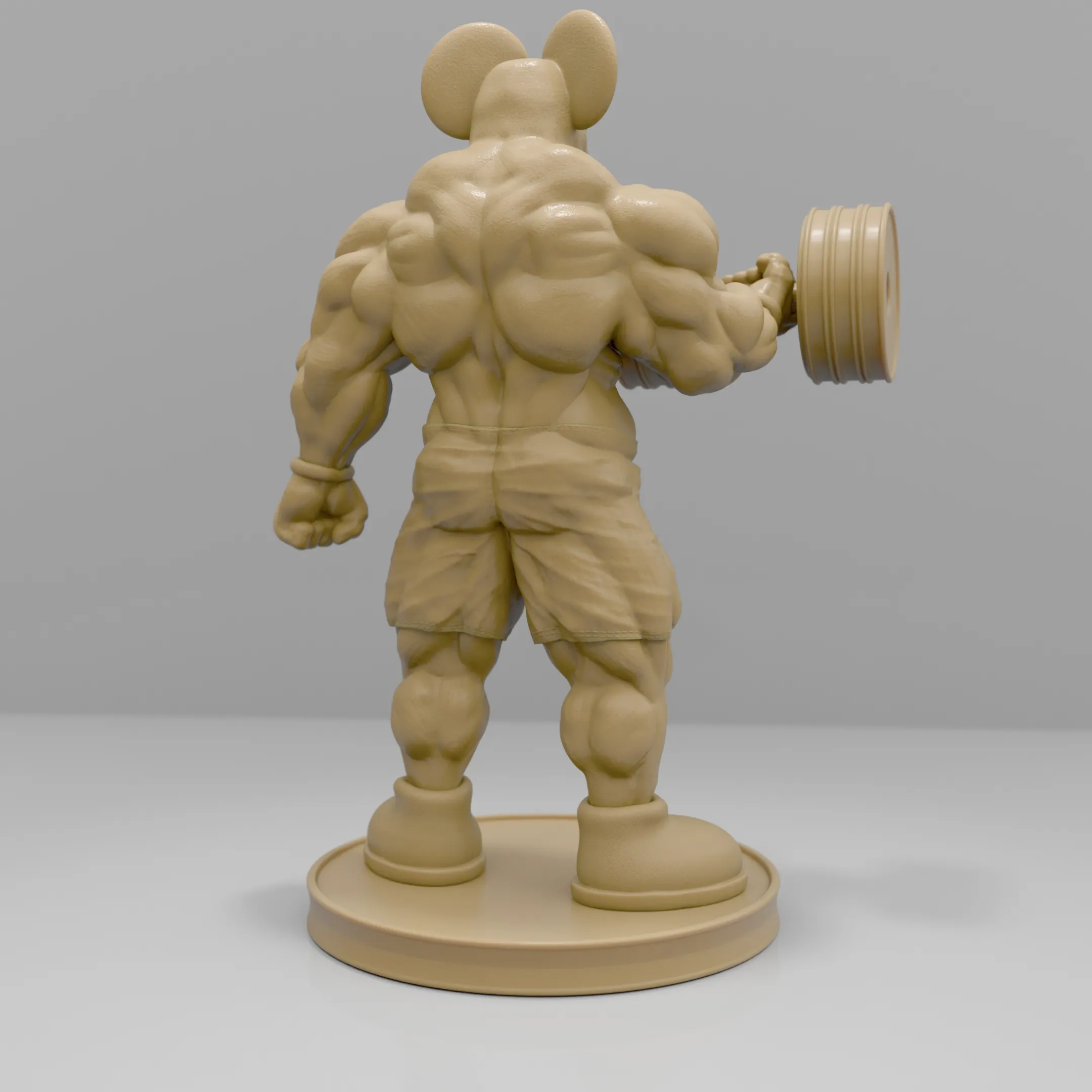3D Printer Files | 3MF File | Mickey Bodybuilder Sculpture – A Fun and ...