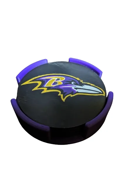 Board Games & Card Games STL Download - Baltimore Ravens Coaster STL ...