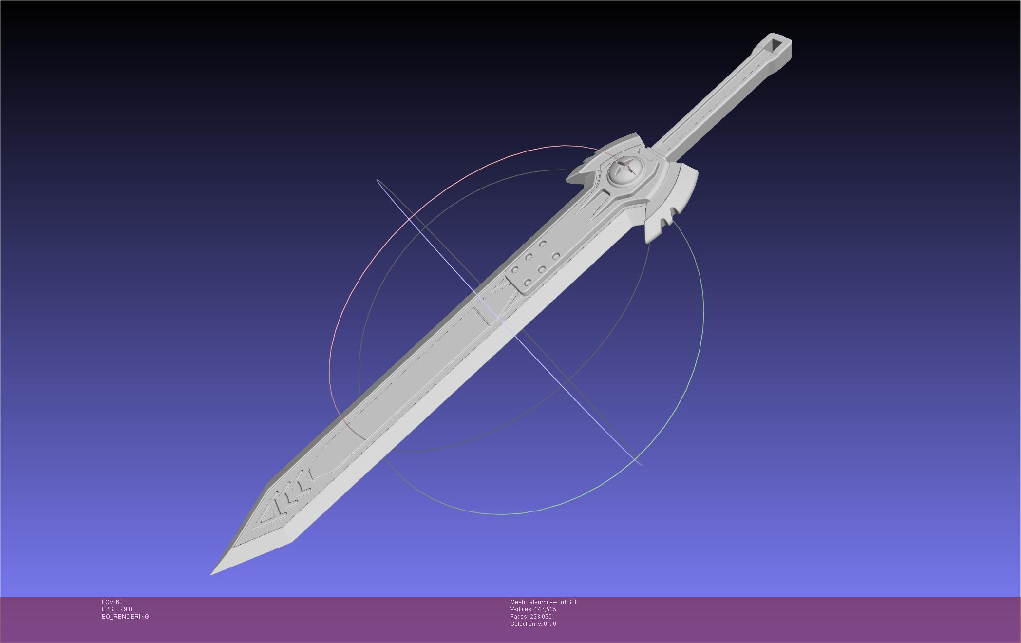 Akame Ga Kill Tatsumi Incursio Sword Printable Assembly | 3D models ...