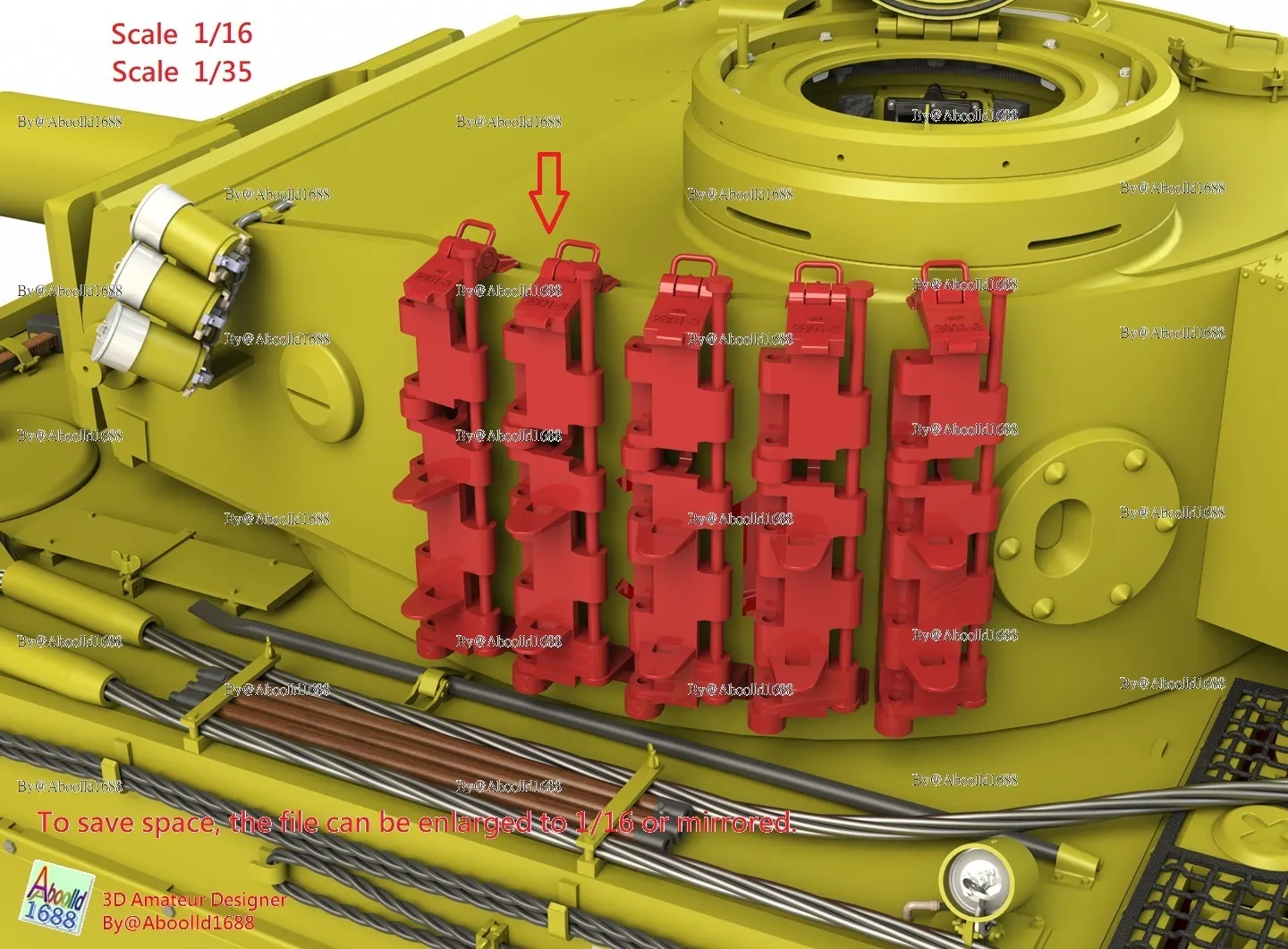 Vehicles & Machinery STL Download - Tiger Tank Outer track hanger of ...