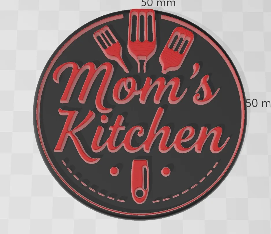 Home Decorations & Ornaments STL Download - ""Mom's Kitchen" Signby ...