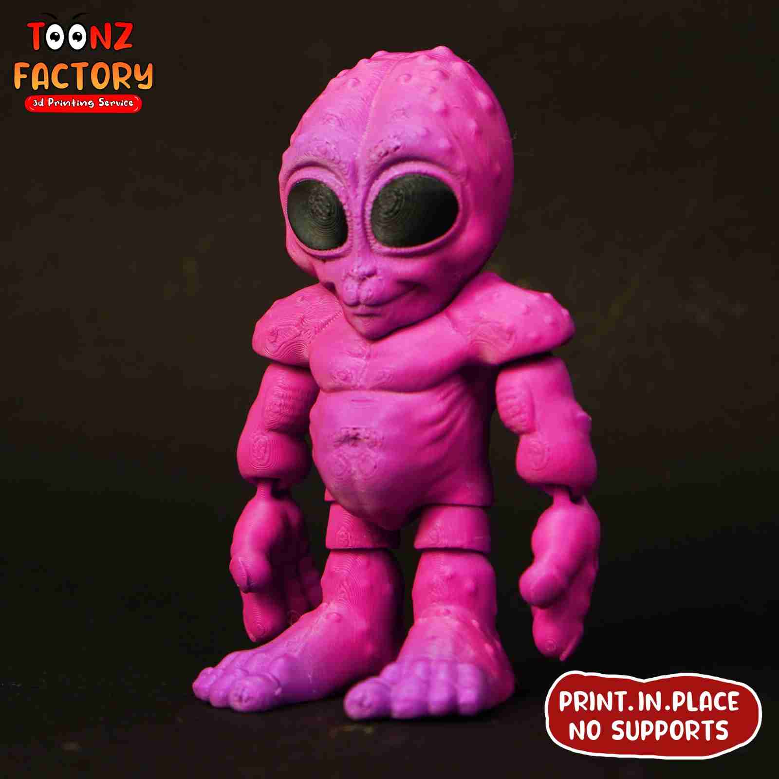 PRINT-IN-PLACE CUTE FLEXI ALIEN ARTICULATED | 3D models download ...