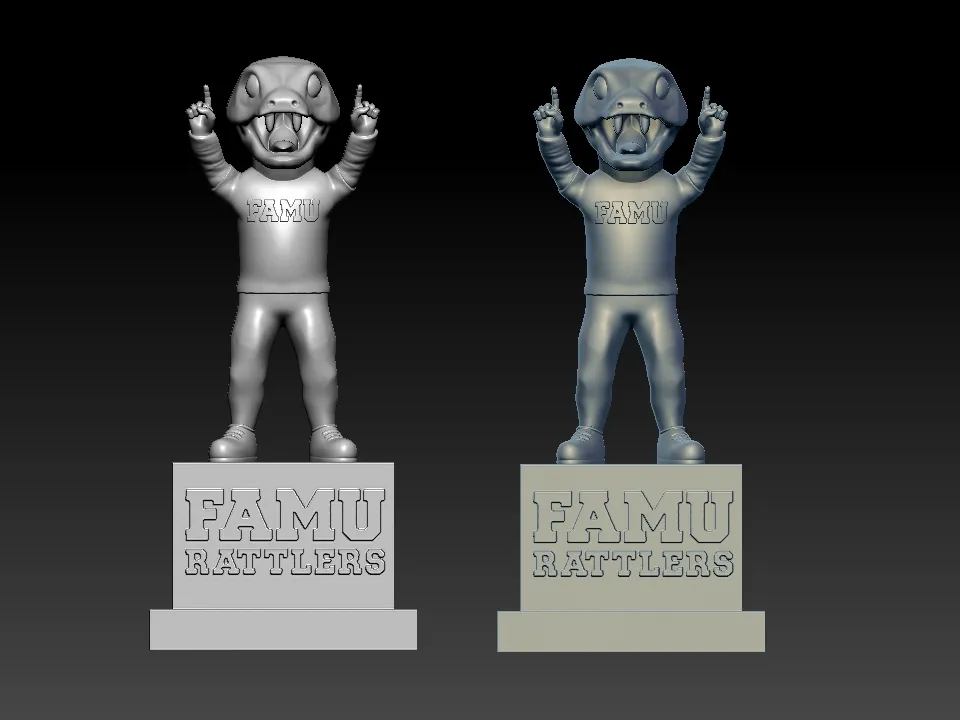 Other STL Download - NCAA - Florida A&M Rattlers football mascot statue ...