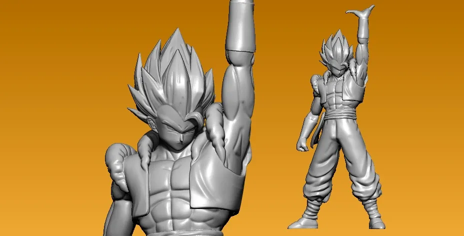 Characters & Creatures STL Download - Gogeta DragonballZ model - 3D ...