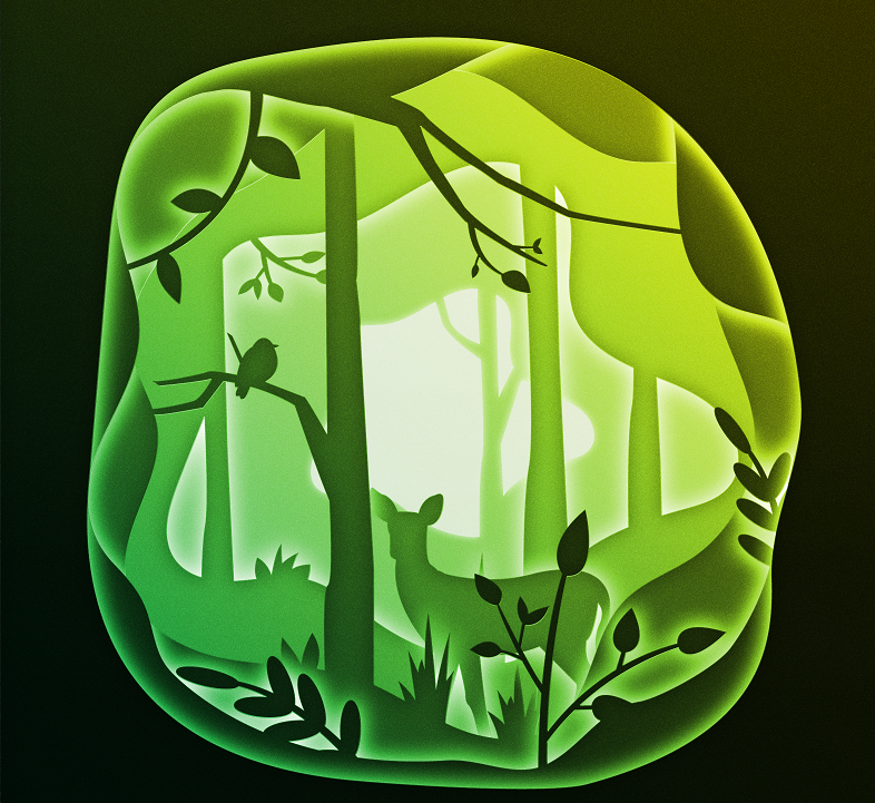 Deer in the forest shadow box | 3D models download | Creality Cloud