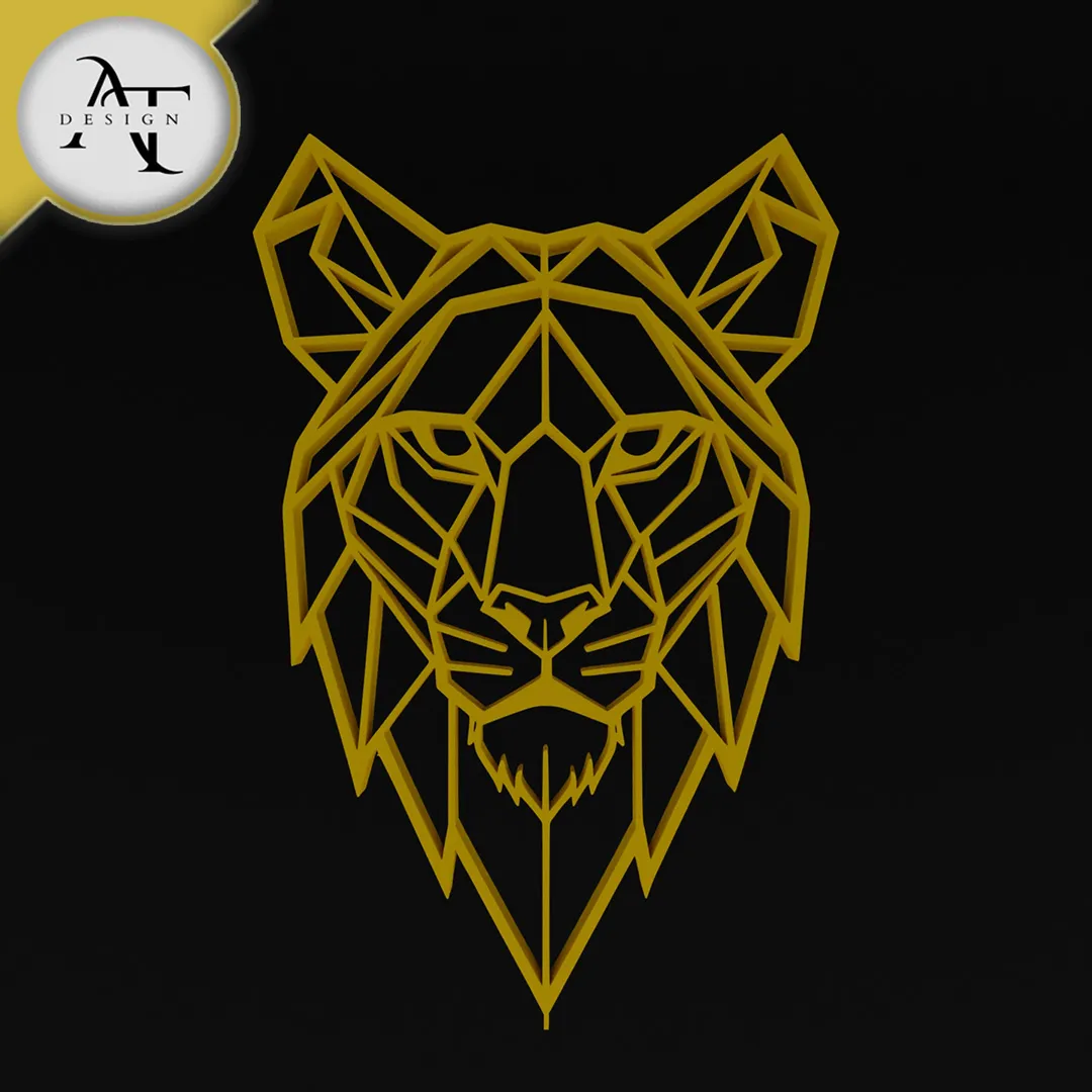 Digital Art STL Download - Puma - Geometric - 2D Wall Art Decorby AT Design