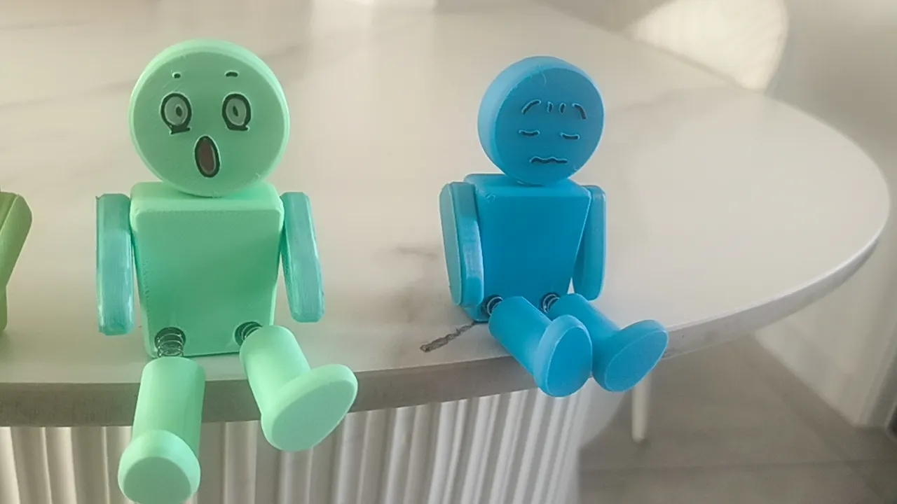 3D Printer Files | 3MF File | Seven emotions shaking leg puppet ...