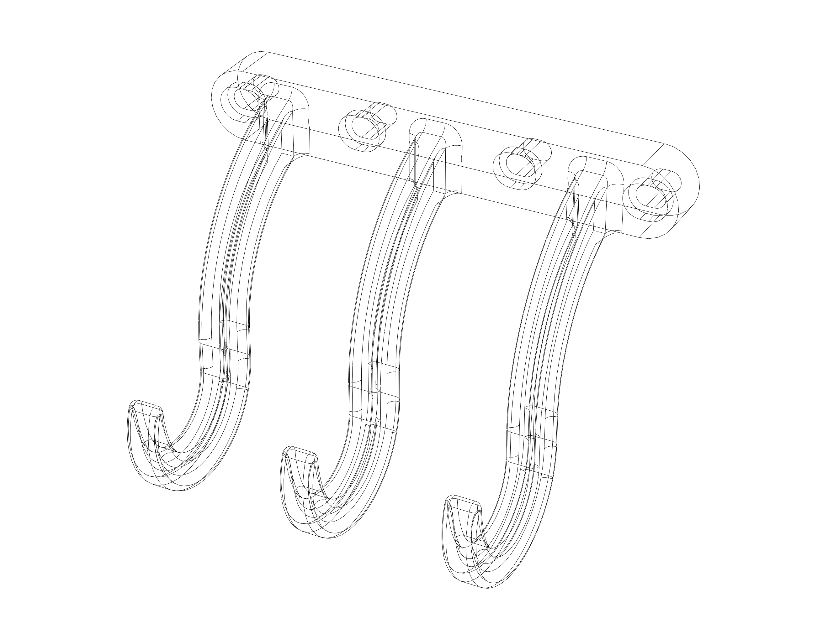 Plastic Triple Wall Hook | 3D models download | Creality Cloud