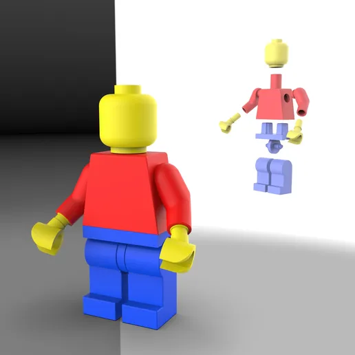 Other STL Download - Classic LegoMan Mini Figure-Style 3D Printable Modelby Woow Concept 3D