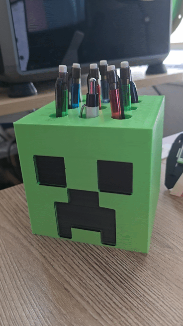 3D Printer Files | 3MF File | Minecraft Creeper Box Pen Holder / Pencil ...