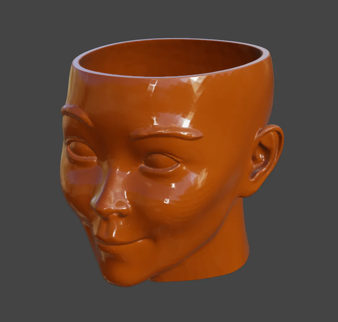 Smiling Head Vase | 3D models download | Creality Cloud