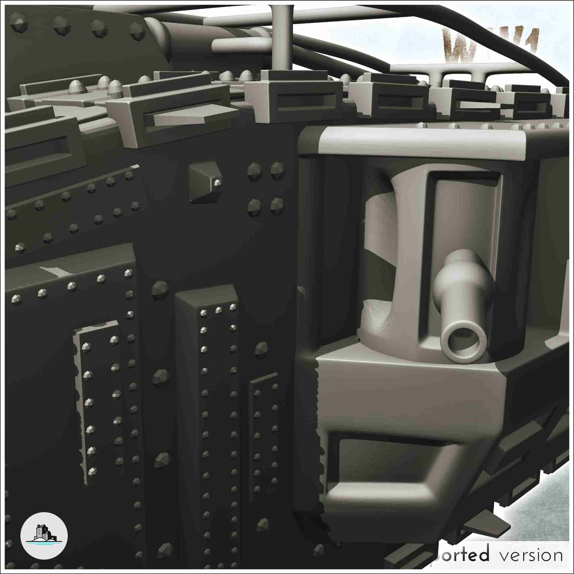 Mark I Male tank - scenery warhammer miniatures ww1 tabletop | 3D ...