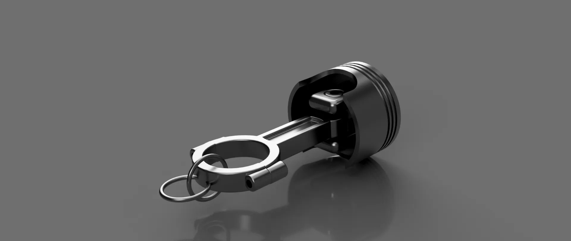 Test Models STL Descarga - Piston Keyring - AP Cars