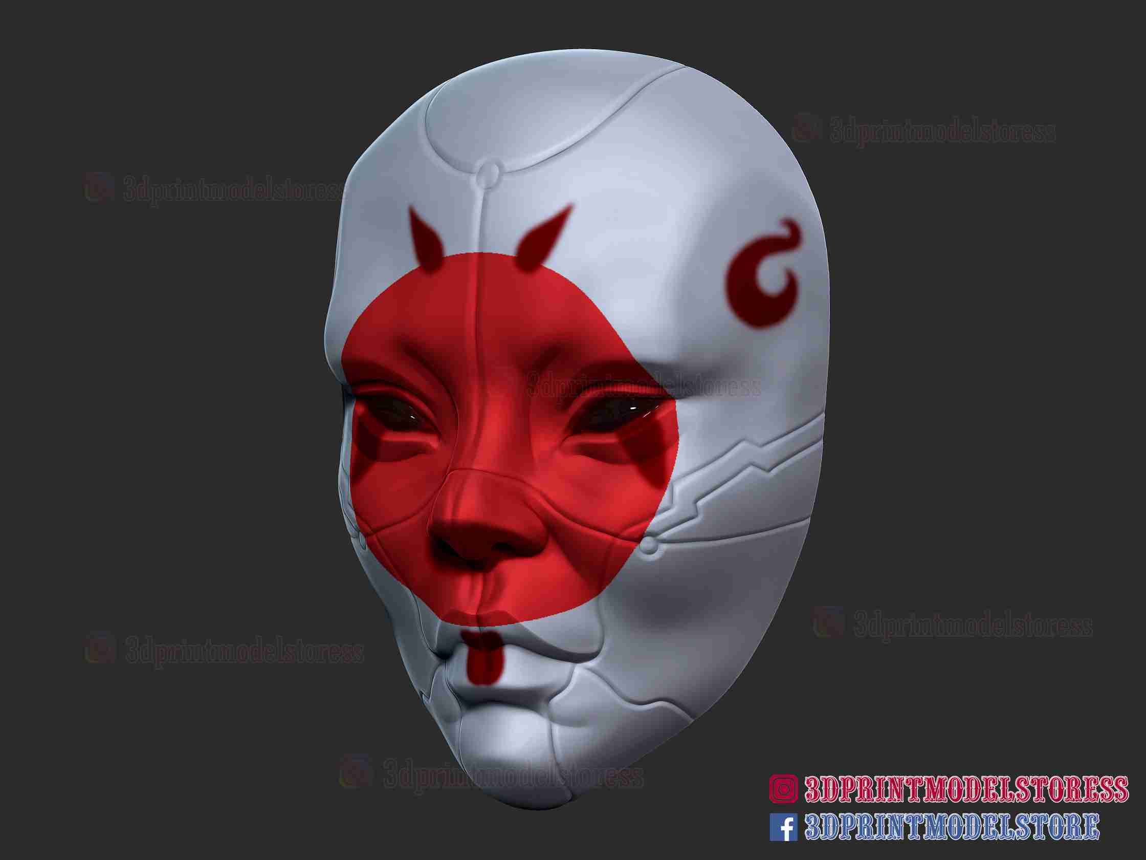 Geisha Mask - Ghost in the Shell Cosplay | 3D models download ...