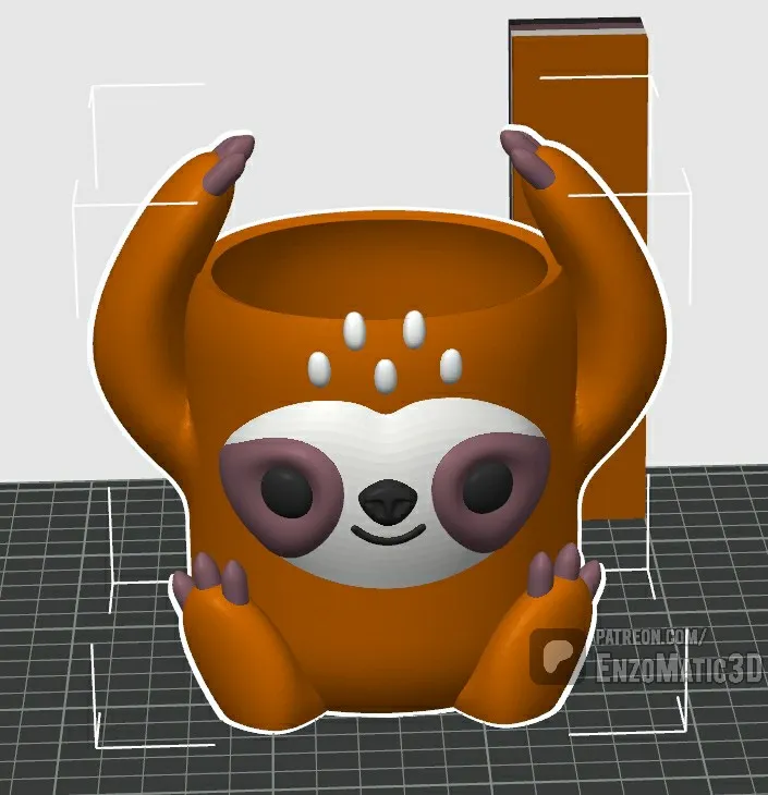 Home Decorations & Ornaments STL Download - sloth bear flower pot ...