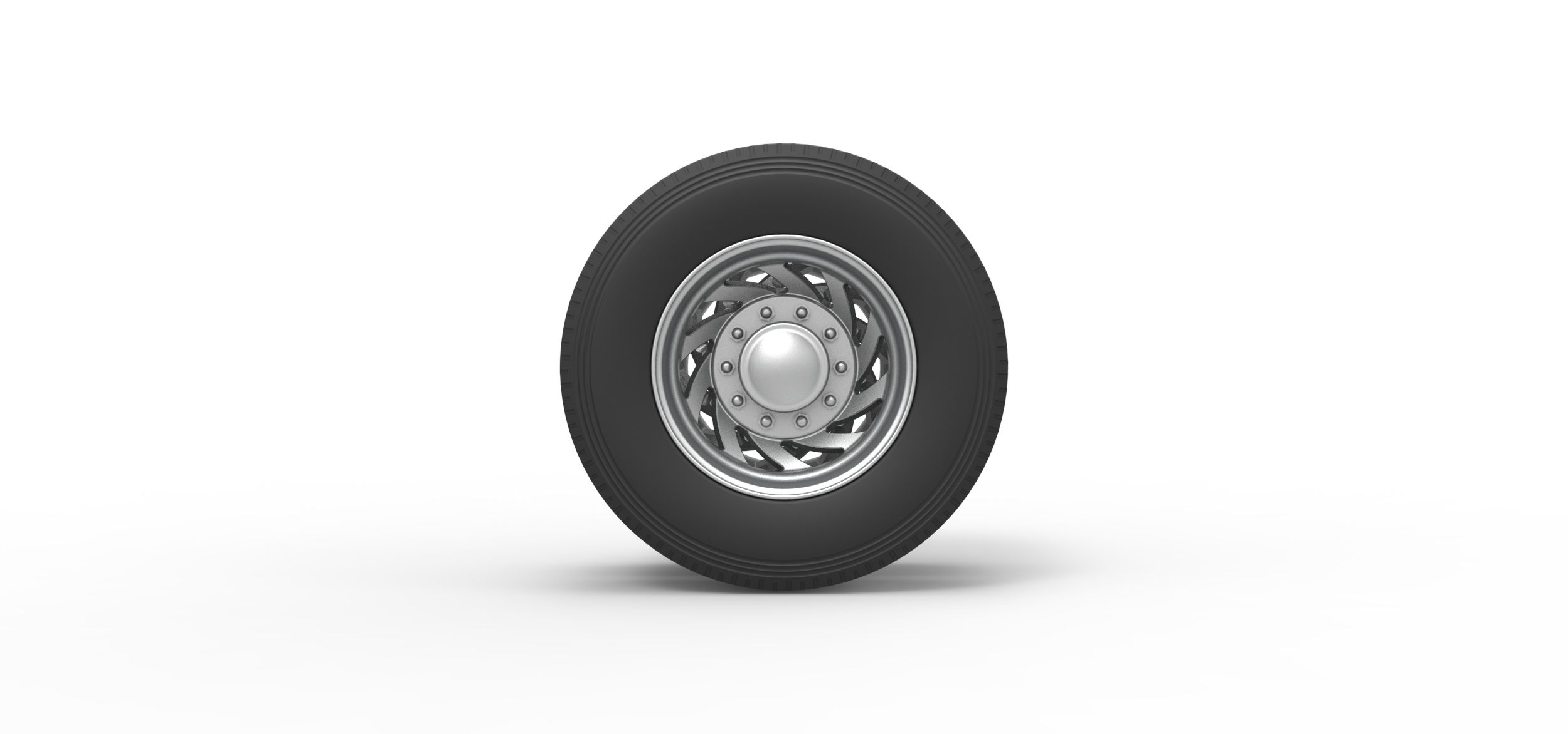 Rear custom wheel of semi truck V24 Scale 1:25 | 3D models download ...