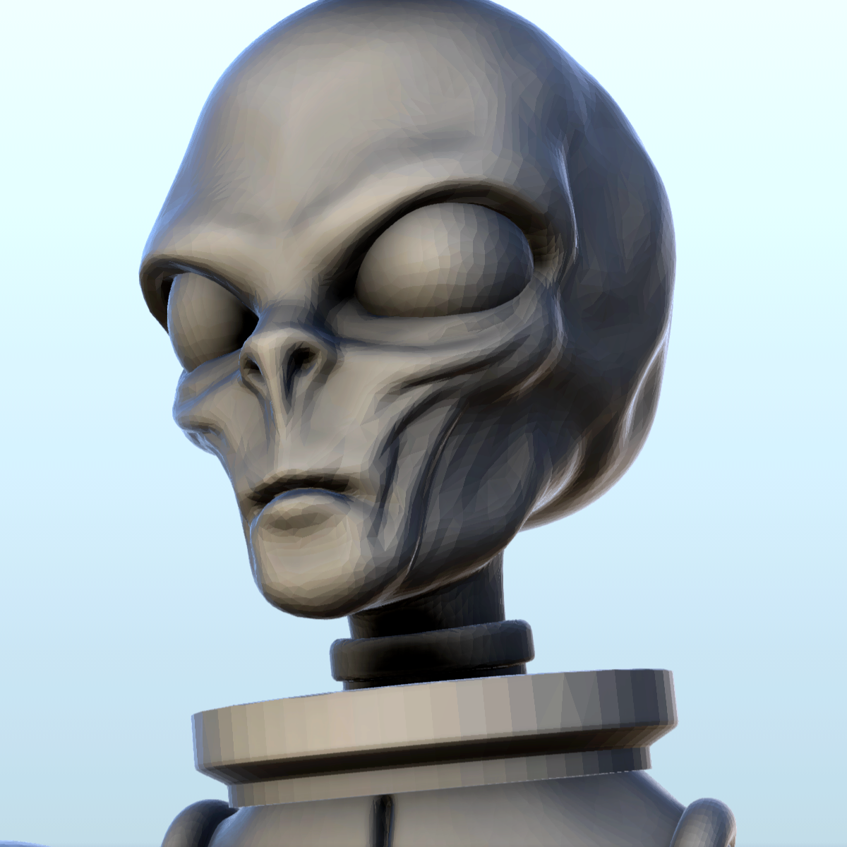 Alien spaceman with helmet and flag (27) (+ pre-supported ve | 3D ...