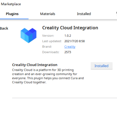 Creality Cloud Integration v1.0.2 has been release! You can update the ...