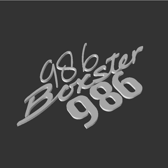 Home Decorations & Ornaments STL Download - Logos Porsche Boxster 986by ...