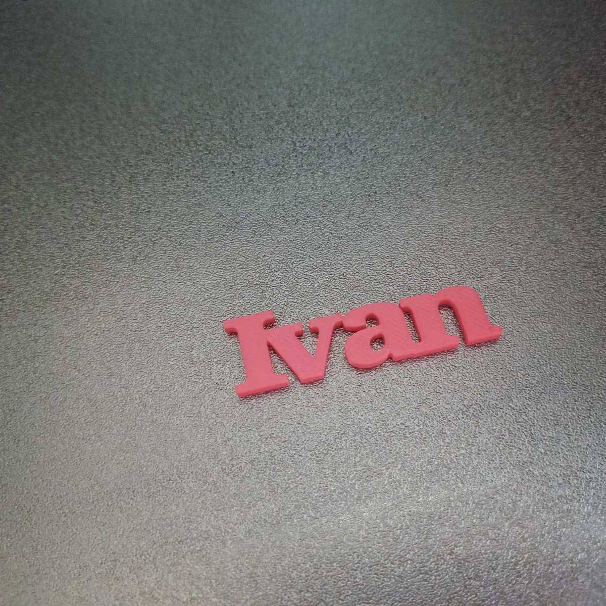 3D Printer Files | 3MF File | IVAN nametag | Creality Cloud