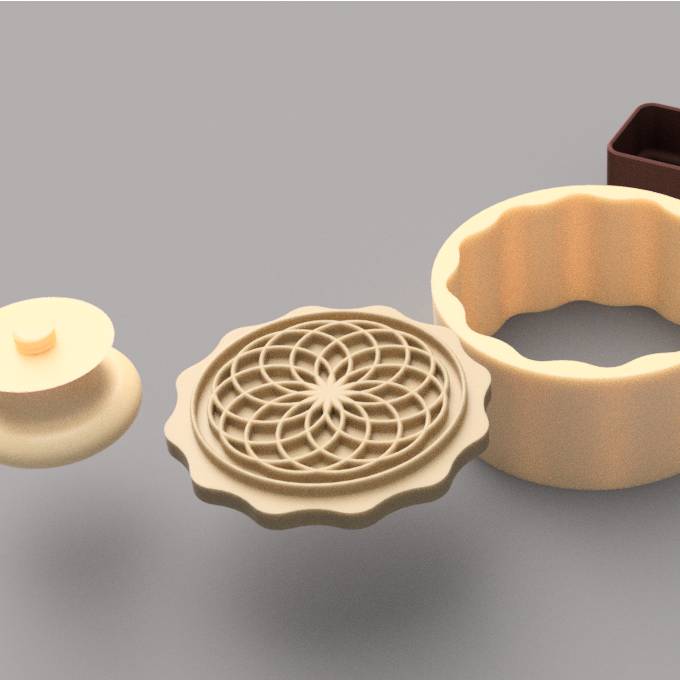 3D Printer Files | 3MF File | Mini Cake Form ( mooncake ) | Creality Cloud