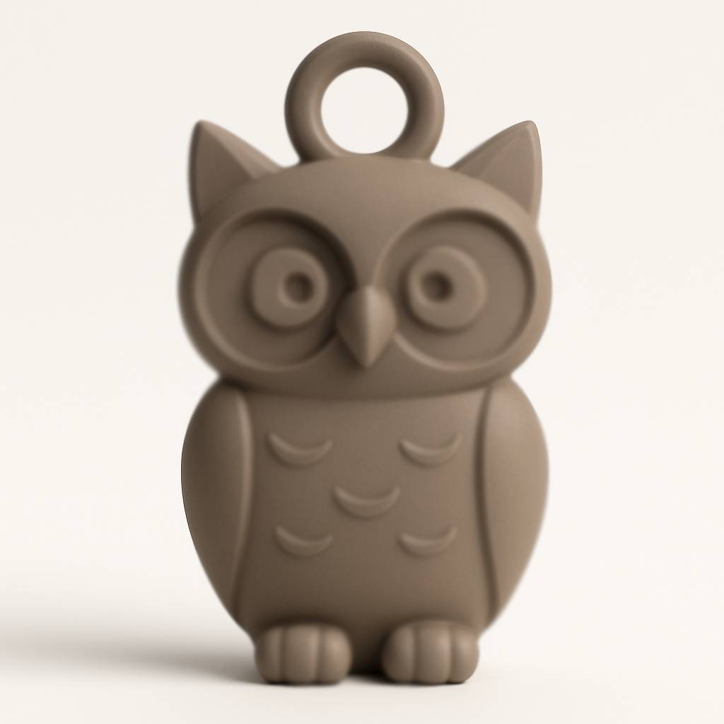 3D Printer Files | 3MF File | Keychain Brown Owl Charm | Creality Cloud