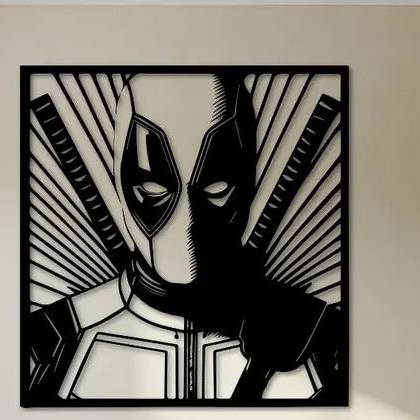 Home Decorations & Ornaments STL Download - deadpool wall artby Danu Pubudu