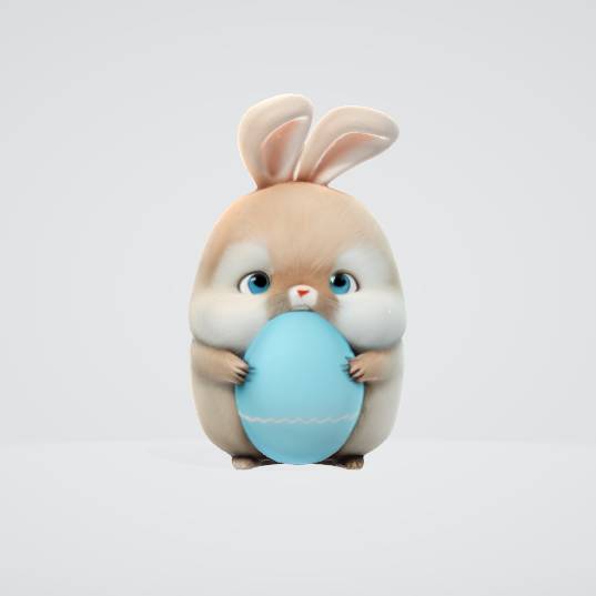 Home Decorations & Ornaments STL Descarga - Fat cute easter bunny with ...