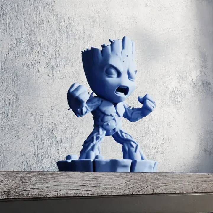 3D Printer Files | 3MF File | Angry Groot Chibi – Fierce Marvel ...