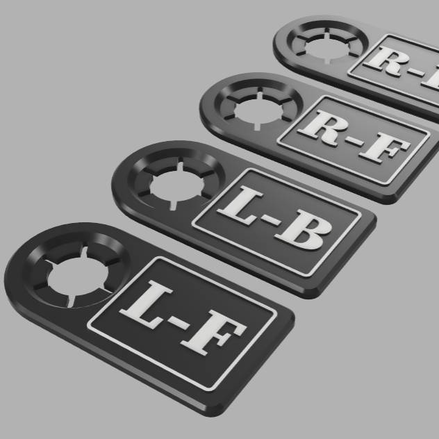3D Printer Files | 3MF File | Tire/wheel valve tags | Creality Cloud