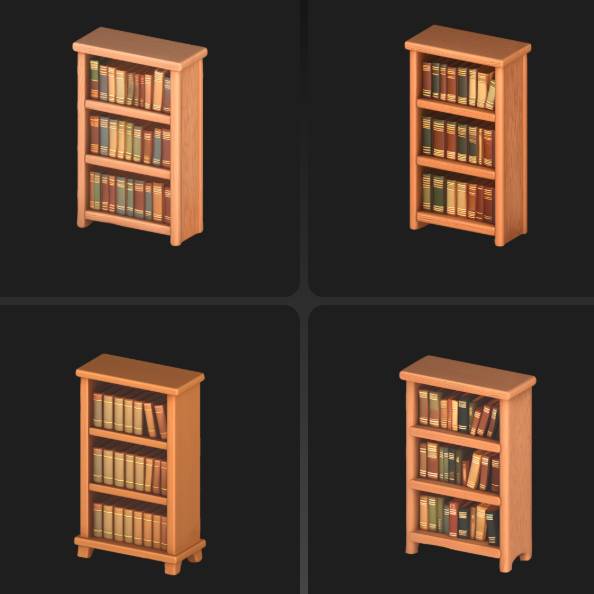 Props & Terrain STL Download - 4X Bücherregal / bookshelfby Brainbits3D