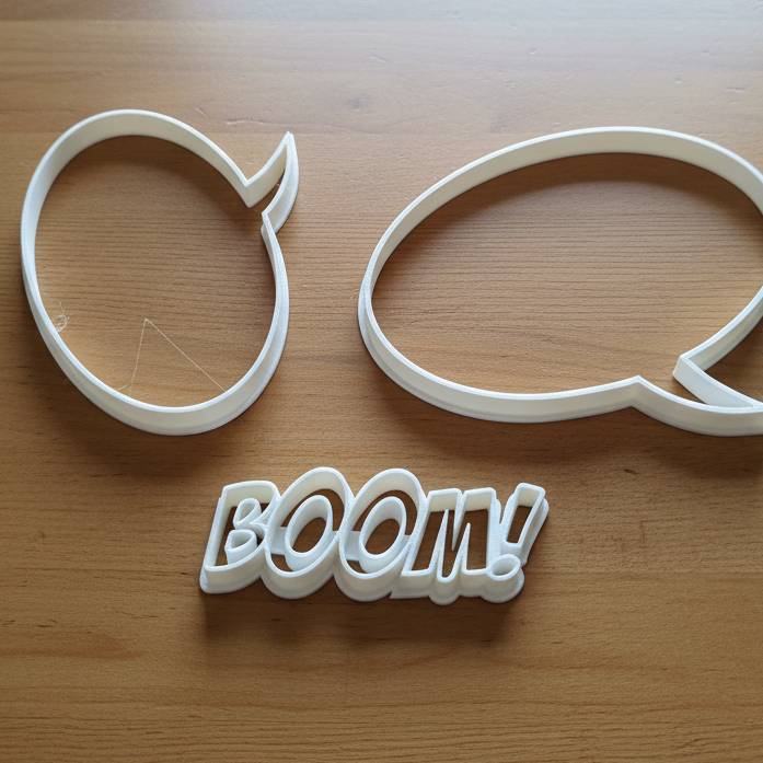 3D Printer Files | 3MF File | BOOM! Comic Book Effect Cookie Cutter ...