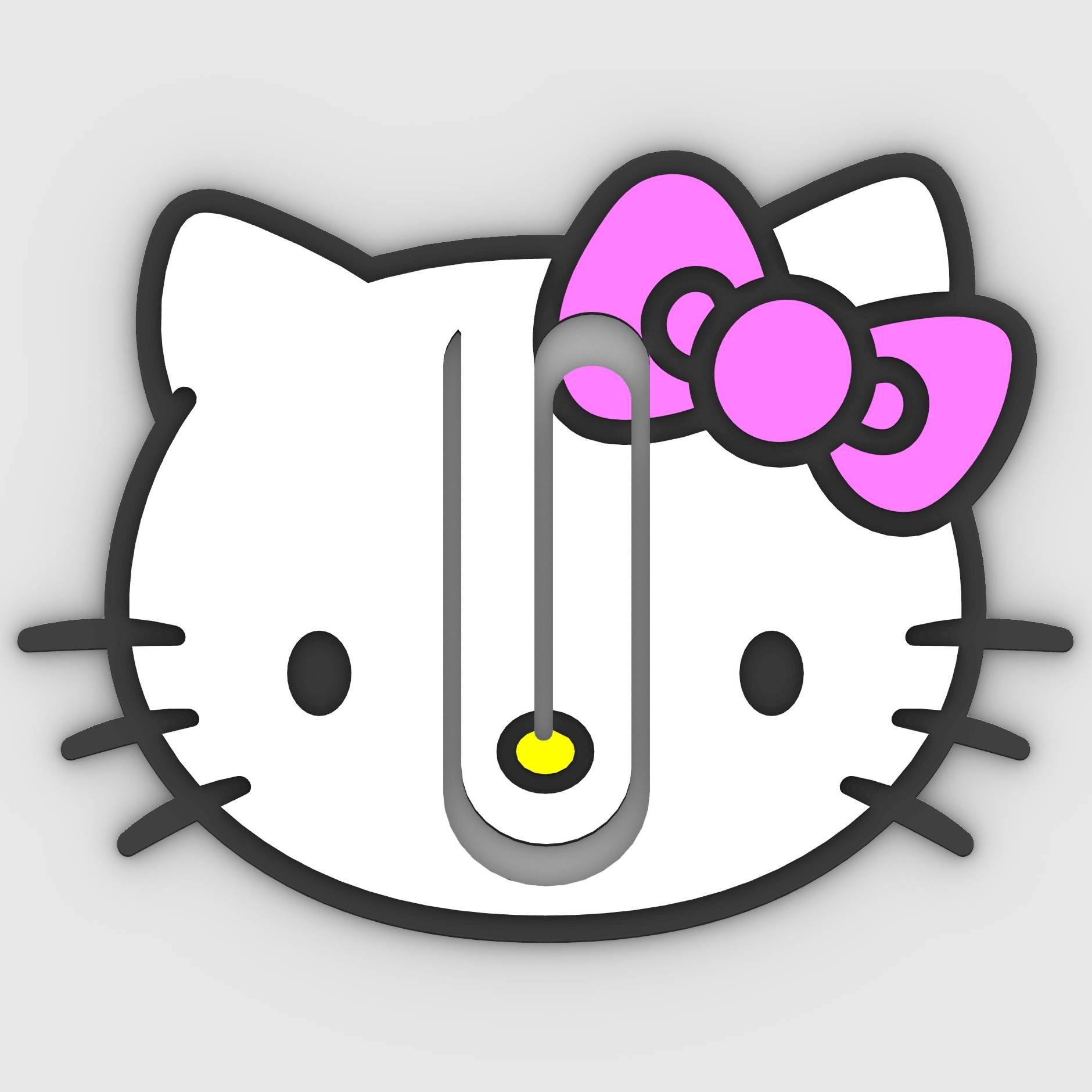 Stationery & Learning Tools STL Download - hello kitty - Kitten Head ...